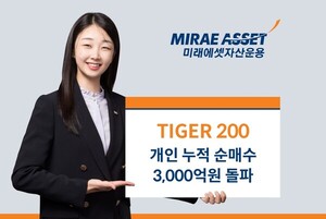 미래에셋 ‘TIGER 200 ETF’ 연초 이후 개인 누적 순매수 “3000억원 돌파”